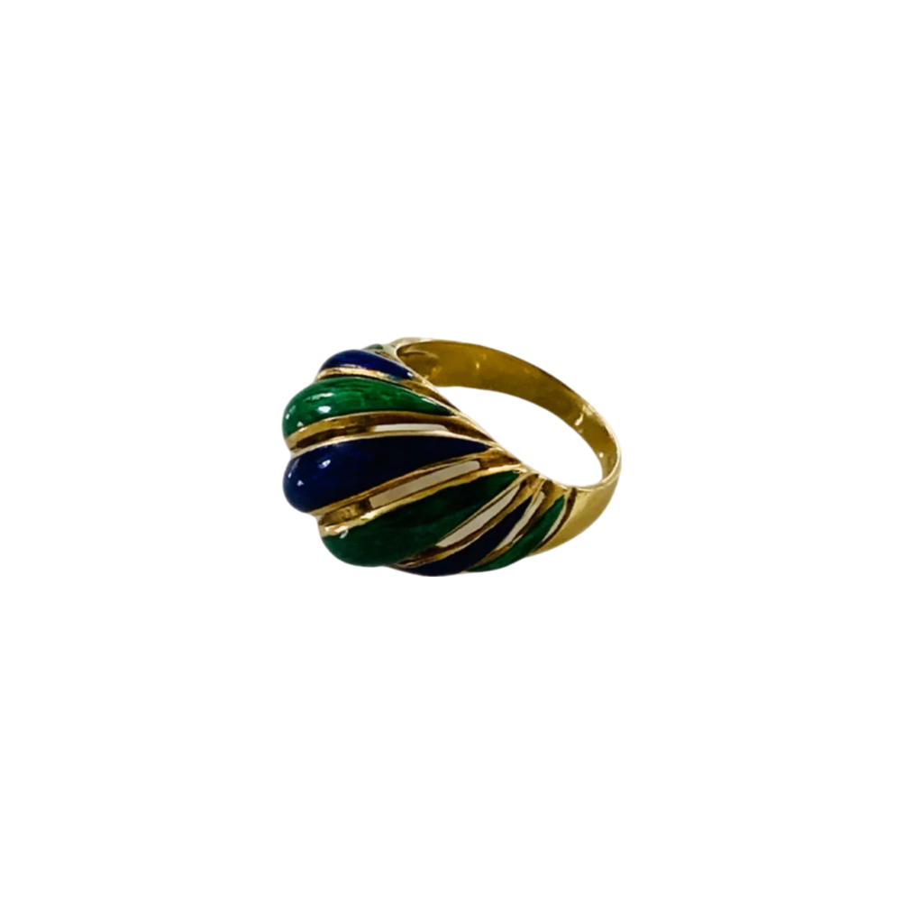 Enamel Swirl Pattern Ring – TJE