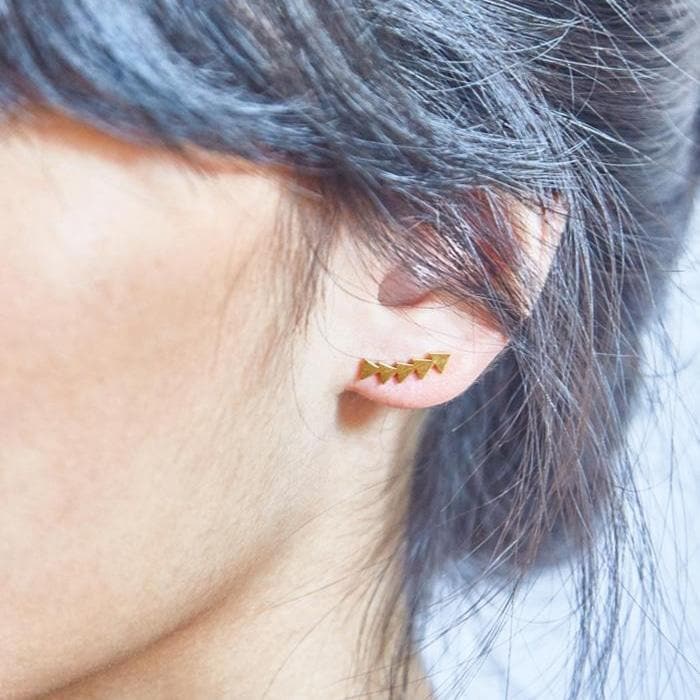 Gold Triangle Ear Crawlers | The Jewelry Edit – TJE