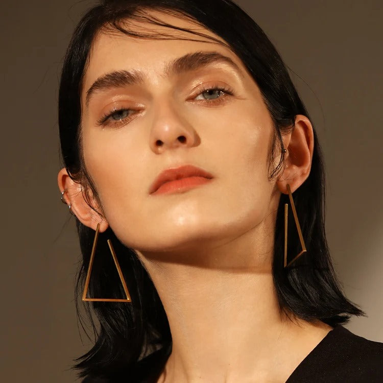 Large Triangle Hoops | The Jewelry Edit – TJE