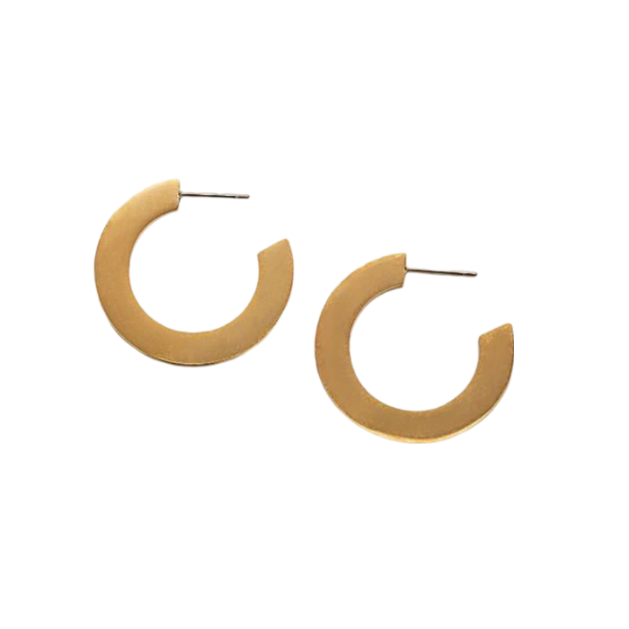 Small Flat Hoop Earrings