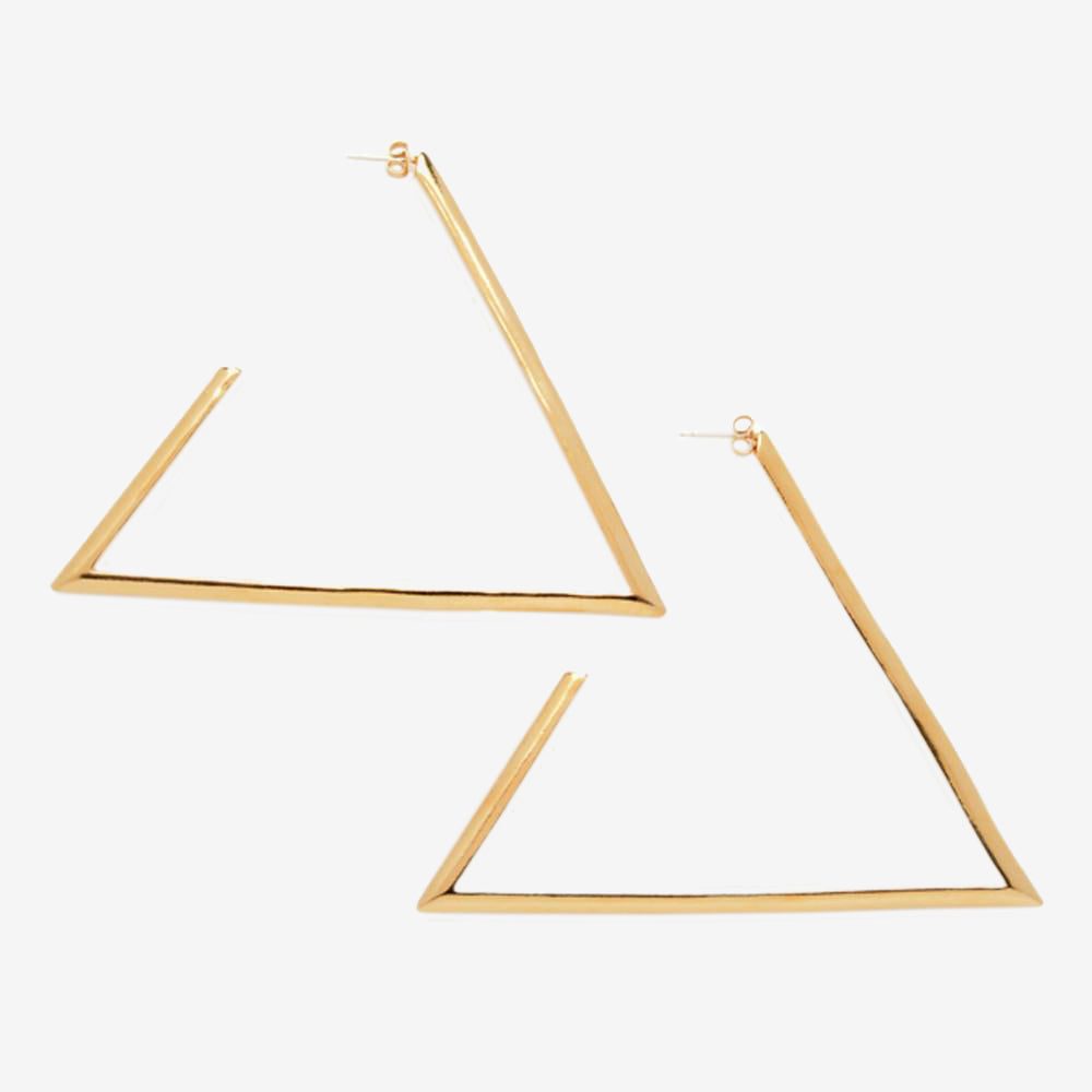 Large Triangle Hoops | The Jewelry Edit