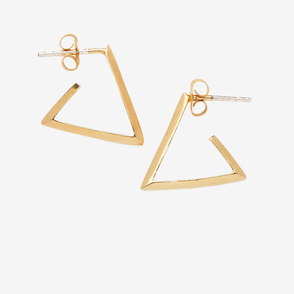 Small Triangle Hoops | The Jewelry Edit